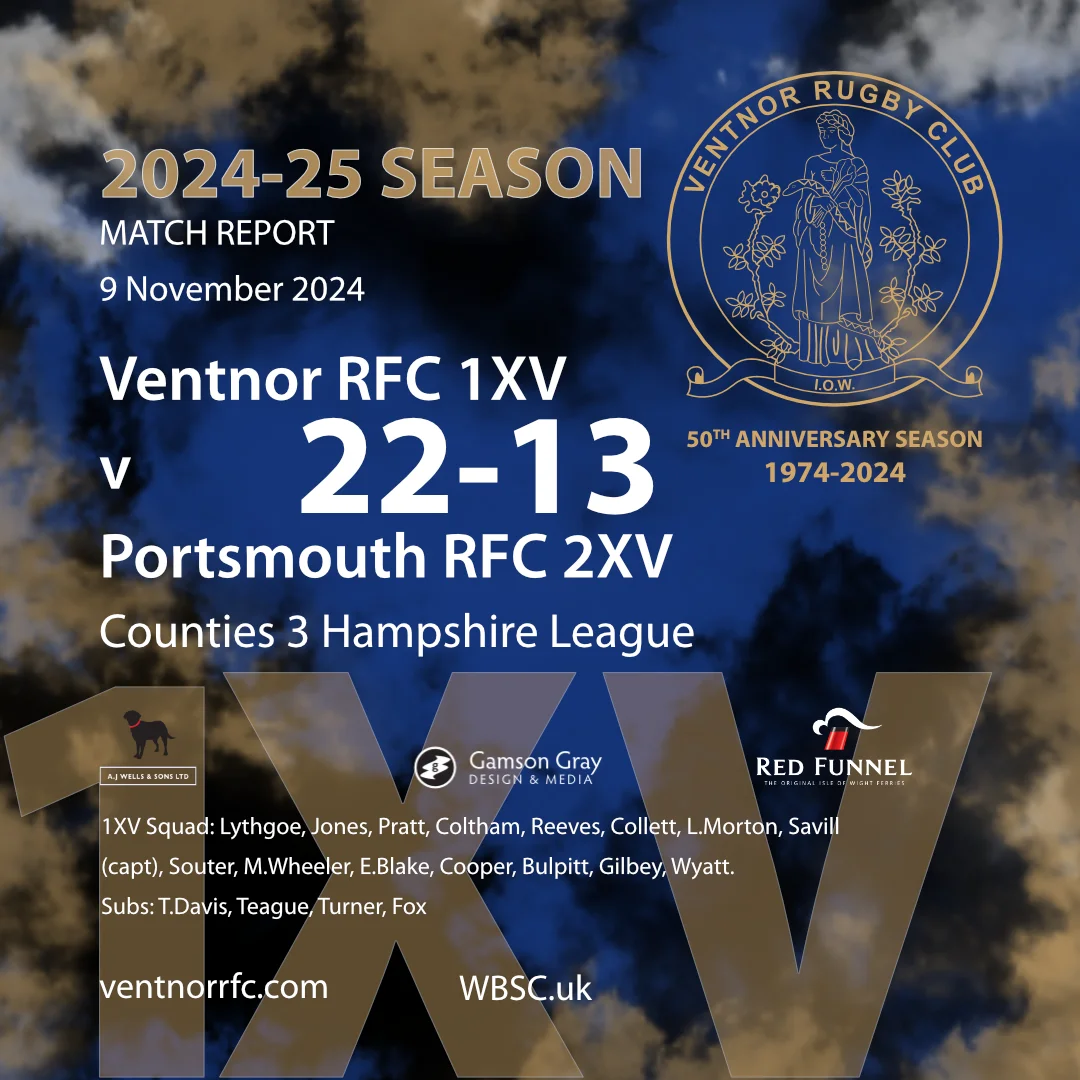 Match report Ventnor Rugby Club 1XV 22-13 Portsmouth Rugby Club 2XV 9 ...